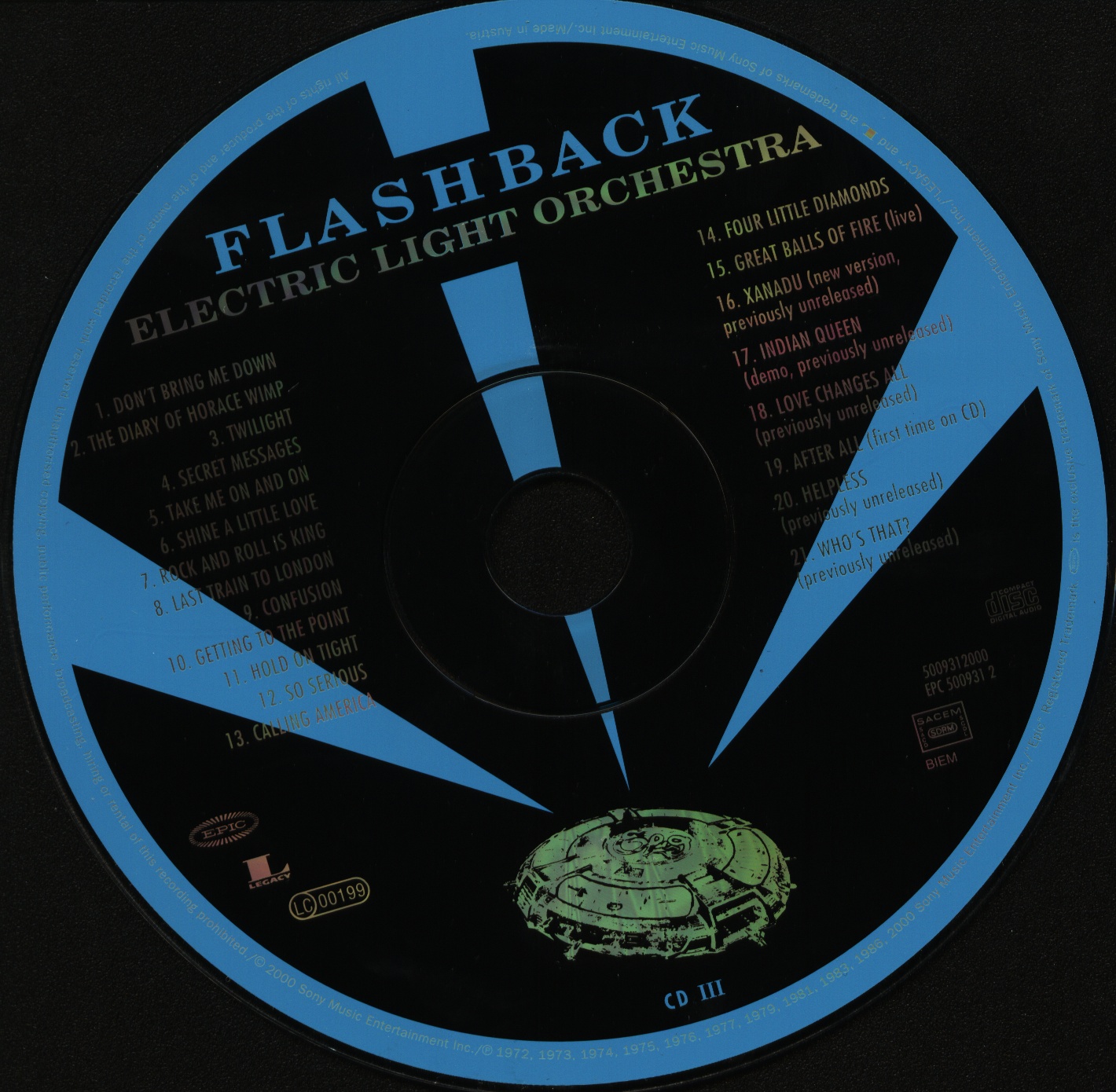Electric Light Orchestra Flashback : CD 3 EU | CD Covers | Cover ...